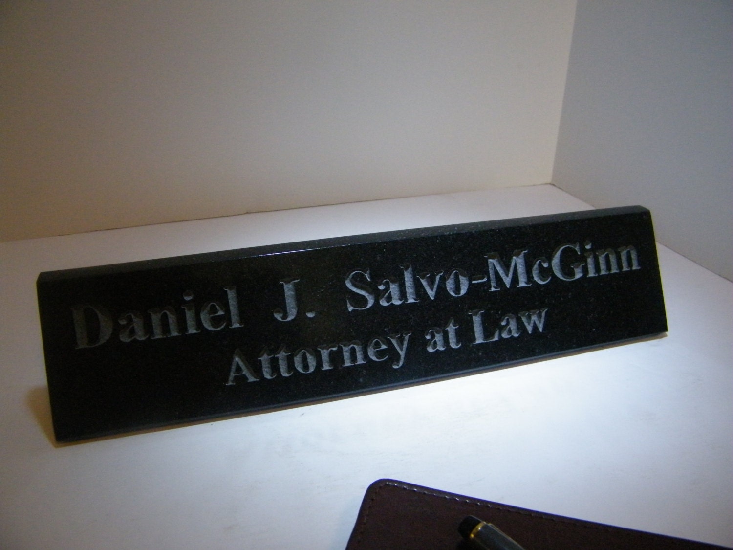Desk Nameplate/granite Desk Nameplate Large Desk Name and | Etsy