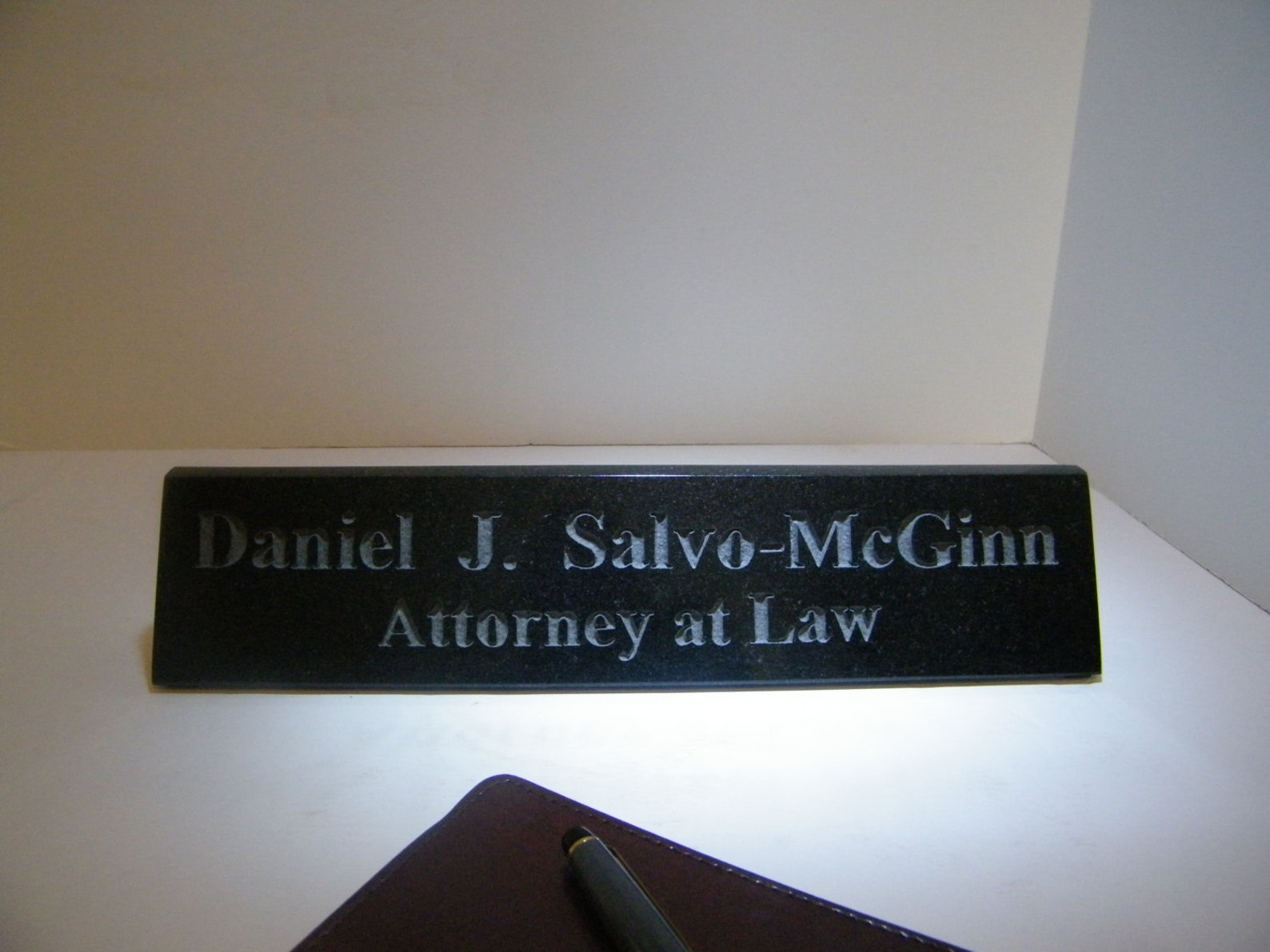 Desk Nameplate/granite Desk Nameplate Large Desk Name and | Etsy