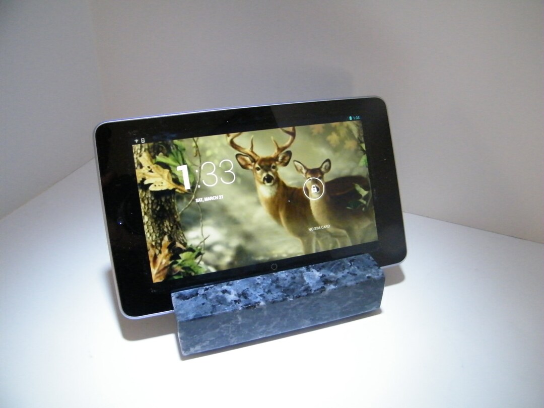 Blue Pearl Granite Tablet Stand: Handcrafted Stone Holder - Etsy