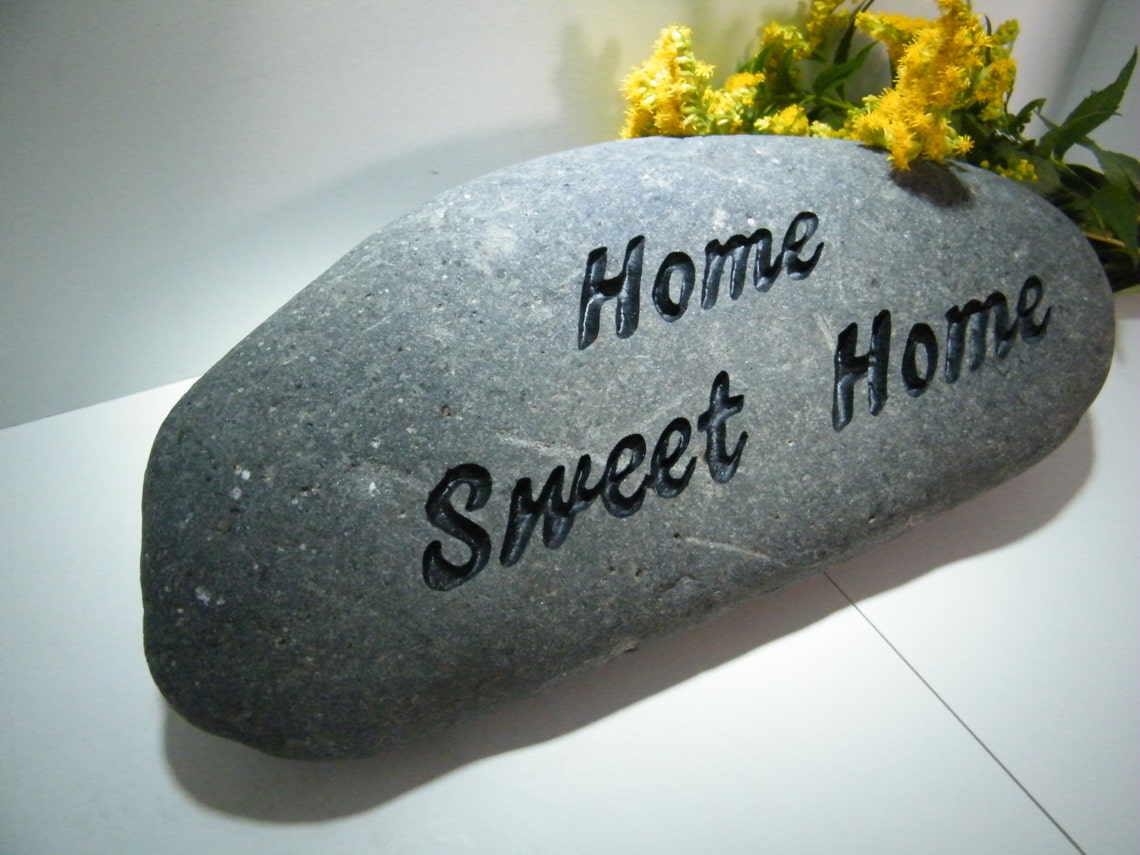 Custom Garden Rock Outdoor Decoration Engraved Rocks Home - Etsy