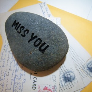 Custom Greeting Stone or Motivational Engraved Stone, Personalized Gift ...