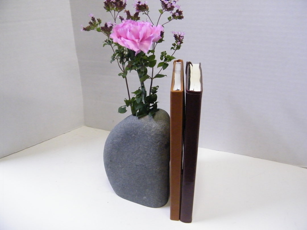 Vase Natural Rock Vase Ikebana Table Centerpiece Stone Vase - Etsy