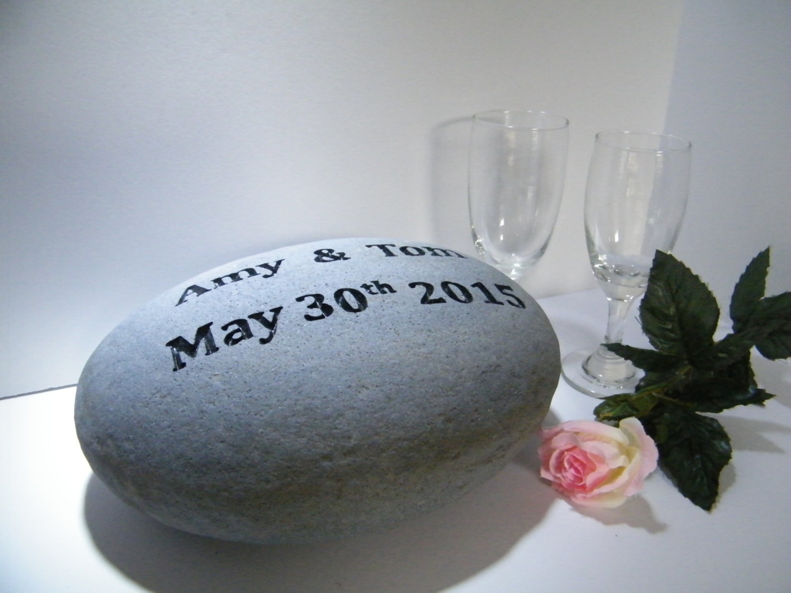 Wedding Stone Custom Engraved Stone/ Custom Wedding Stone/ | Etsy