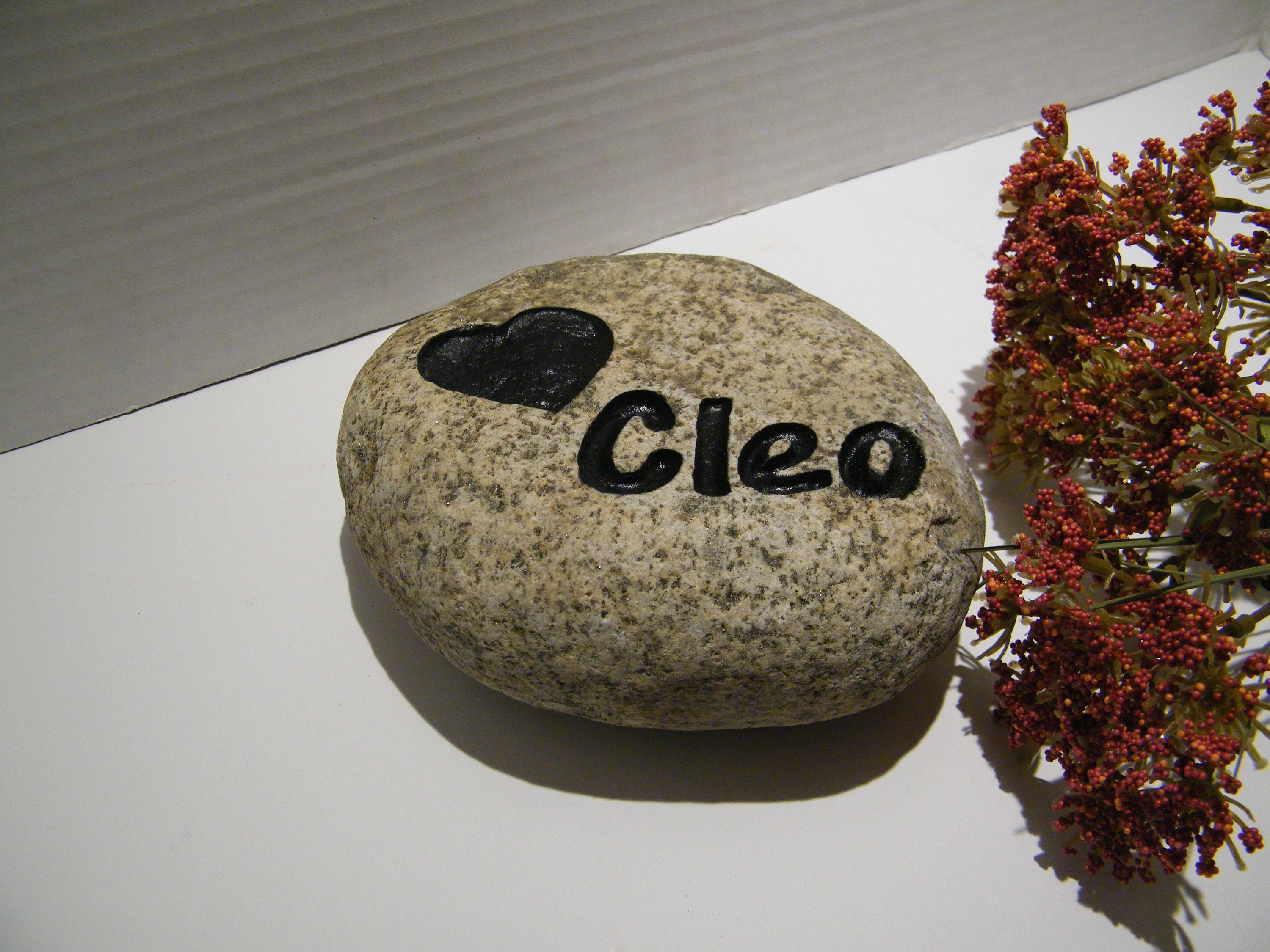Engraved River Stone Pet Memorial: Small Animal Grave Marker - Etsy