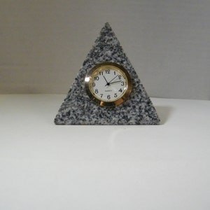 Clock, Mini Clock, Polished Granite Clock, Retirement Gift Clock ...