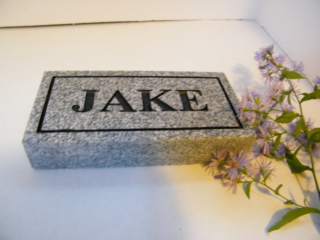 Granite Pet Memorial, Custom Engraved Pet Memorial, Pet Marker, Granite ...