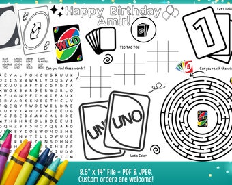 Uno Coloring Pages | Etsy Australia