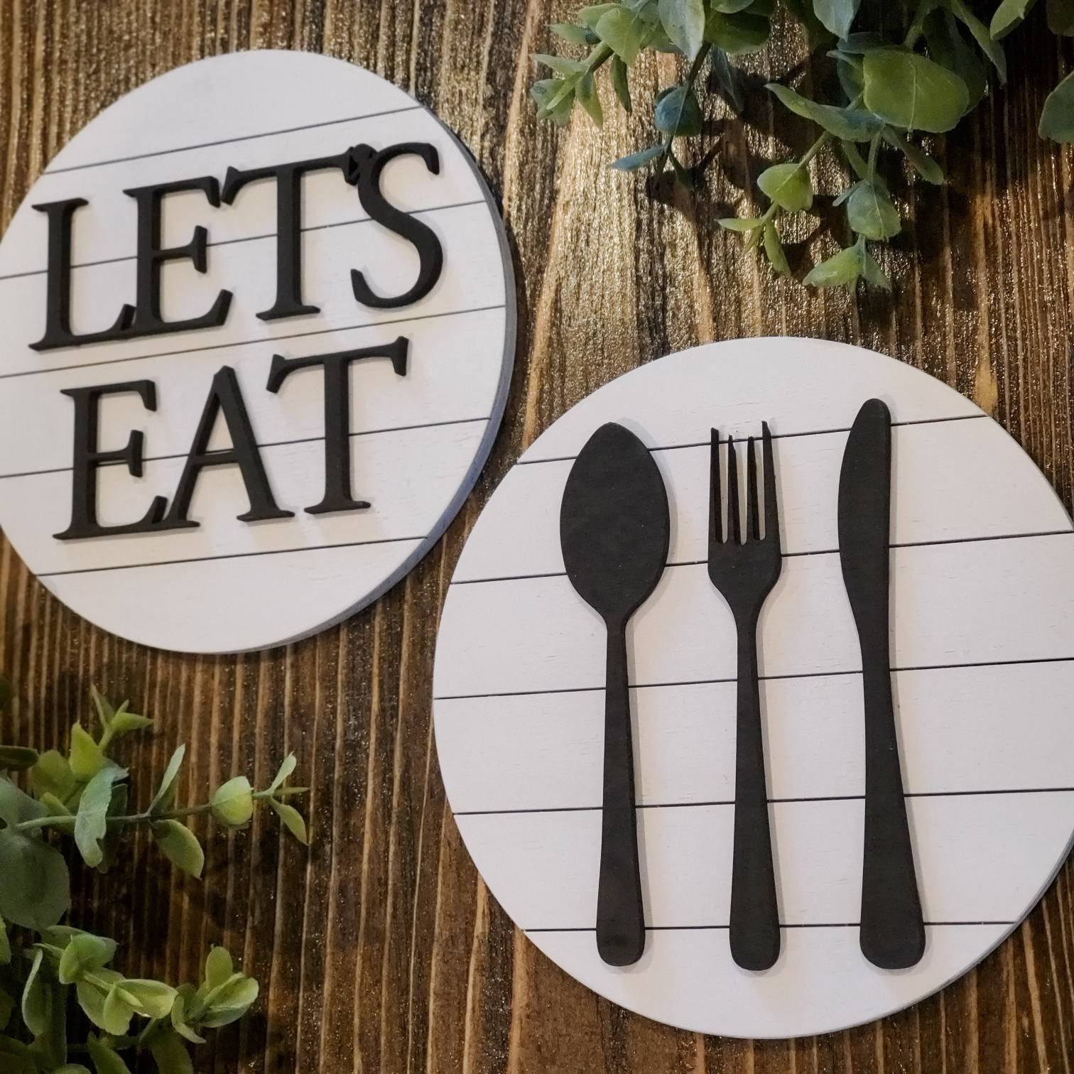 Let's Eat, Kitchen Sign, Kitchen Decor, Home Decor, Tiered Tray Sign ...