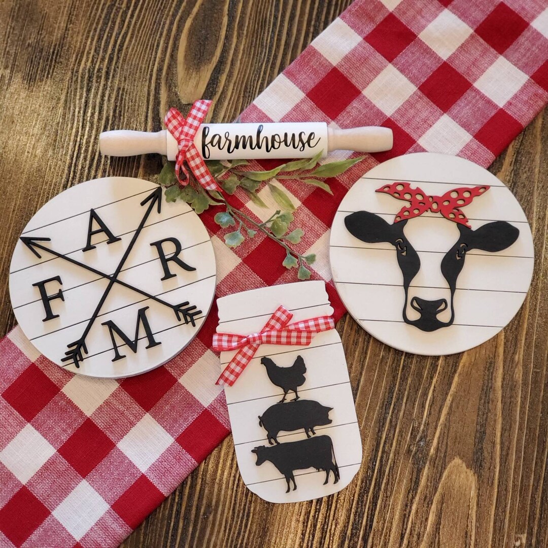 Farmhouse Decor, Farm Sign, Mason Jar Decor, Shiplap Sign, Mini Rolling ...