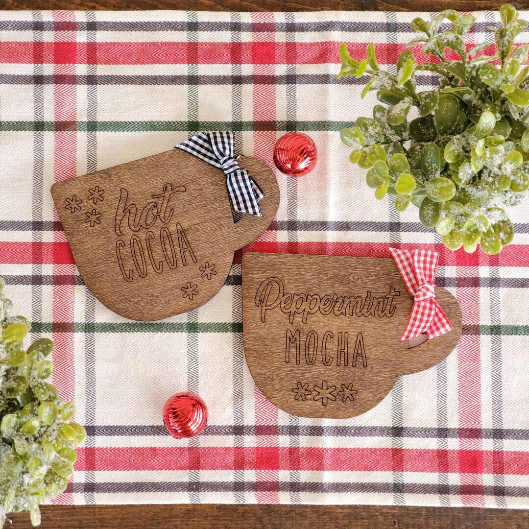 Hot Cocoa Sign, Peppermint Mocha Sign, Mini Cup, Christmas Sign, Home ...