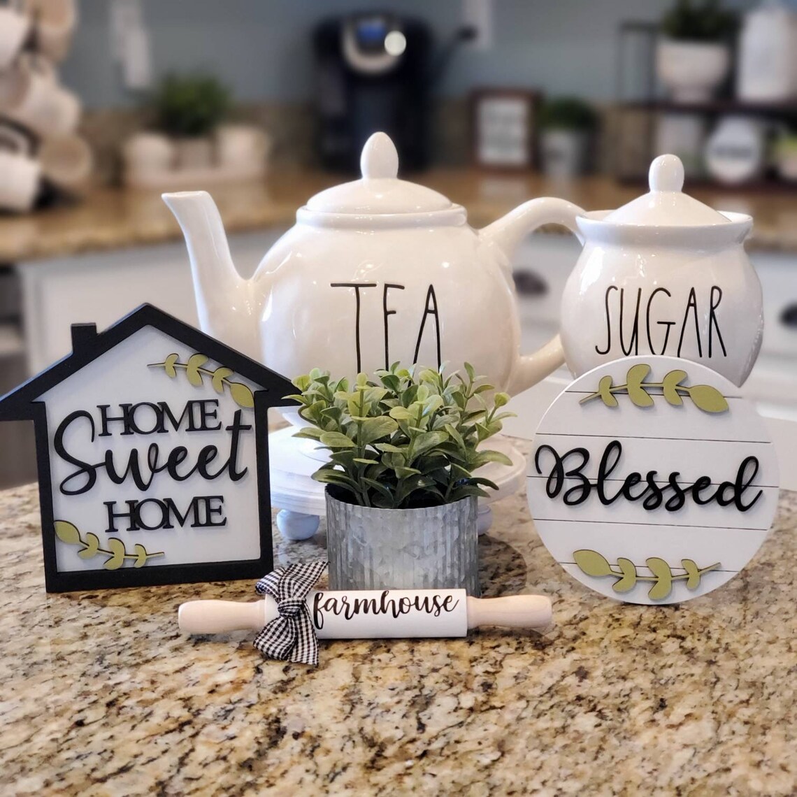 Farmhouse Decor Wood Sign Shiplap Tier Tray Decor Tiered - Etsy