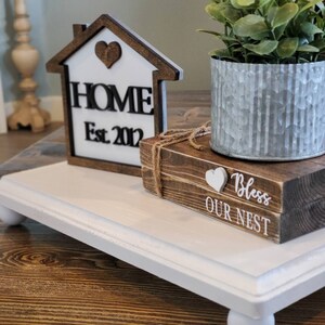 Home Sign, Home Decor, Farmhouse Style, Wood Books, Faux Books, House ...
