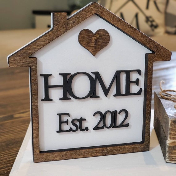 Home Sign House Sign Mini House Home Decor Farmhouse | Etsy