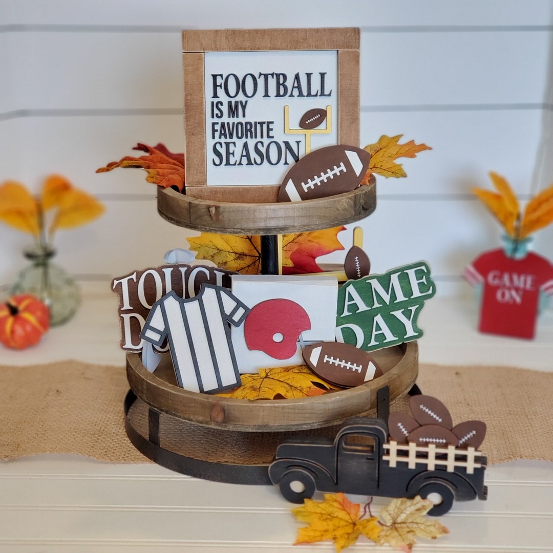 Football Decor Game Day Tiered Tray Fall Decor Football Game Team ...