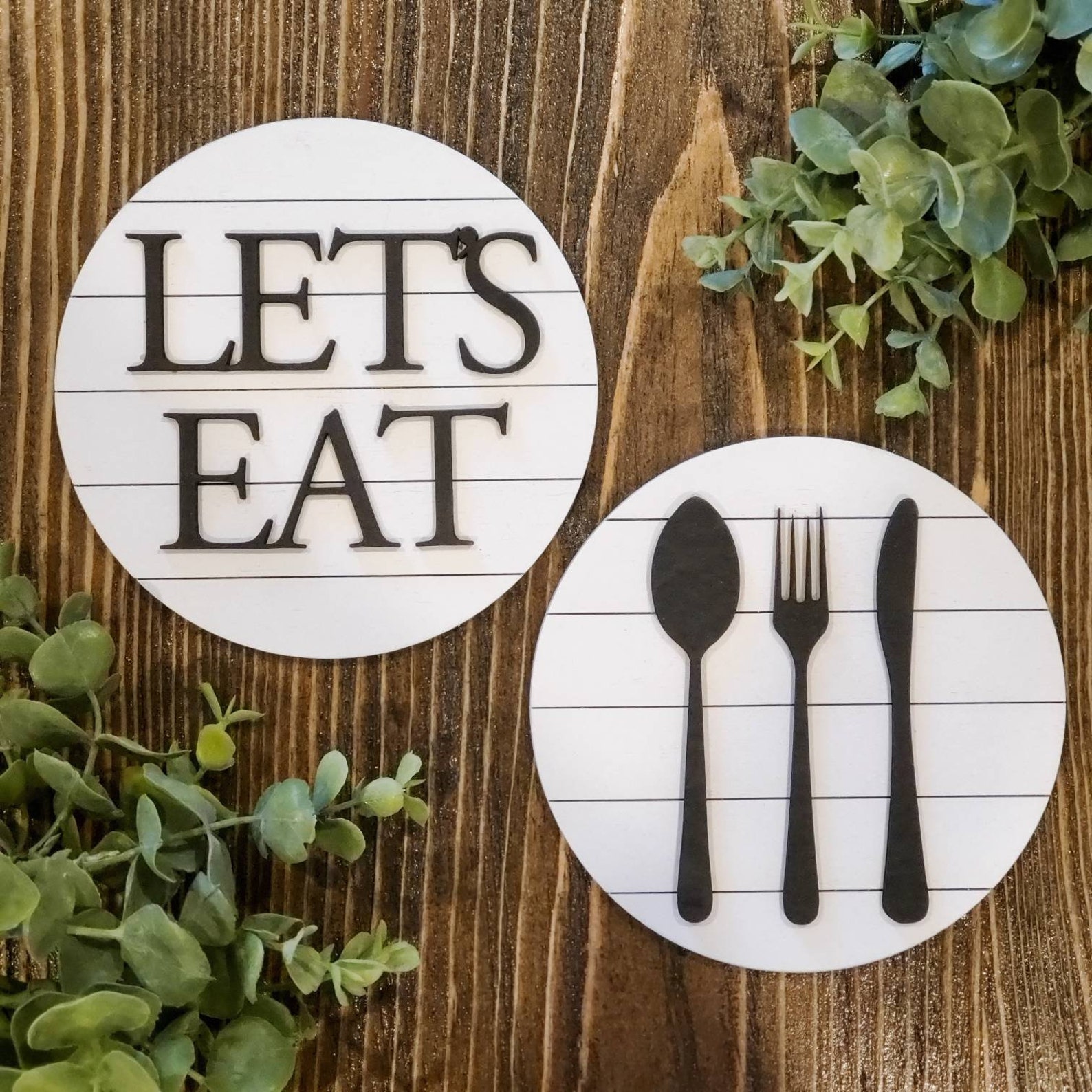 Let's Eat Kitchen Sign Kitchen Decor Home Decor Tiered | Etsy