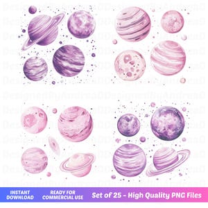 Watercolor Pink Space Clipart, Cute Astronauts Png, Outer Space, Rocket ...
