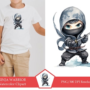 Watercolor Ninja Clipart, Cute Ninja, Ninja Warrior, Ninja Png, Clipart ...