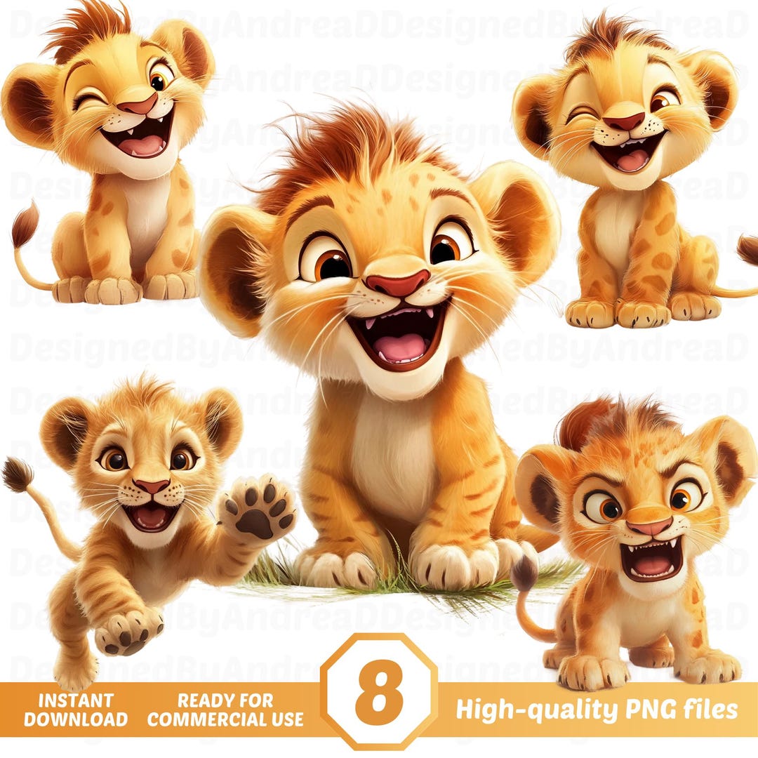 Watercolor Baby Lion Clipart, Lion Cub Roaring, Watercolor Cute Lion ...