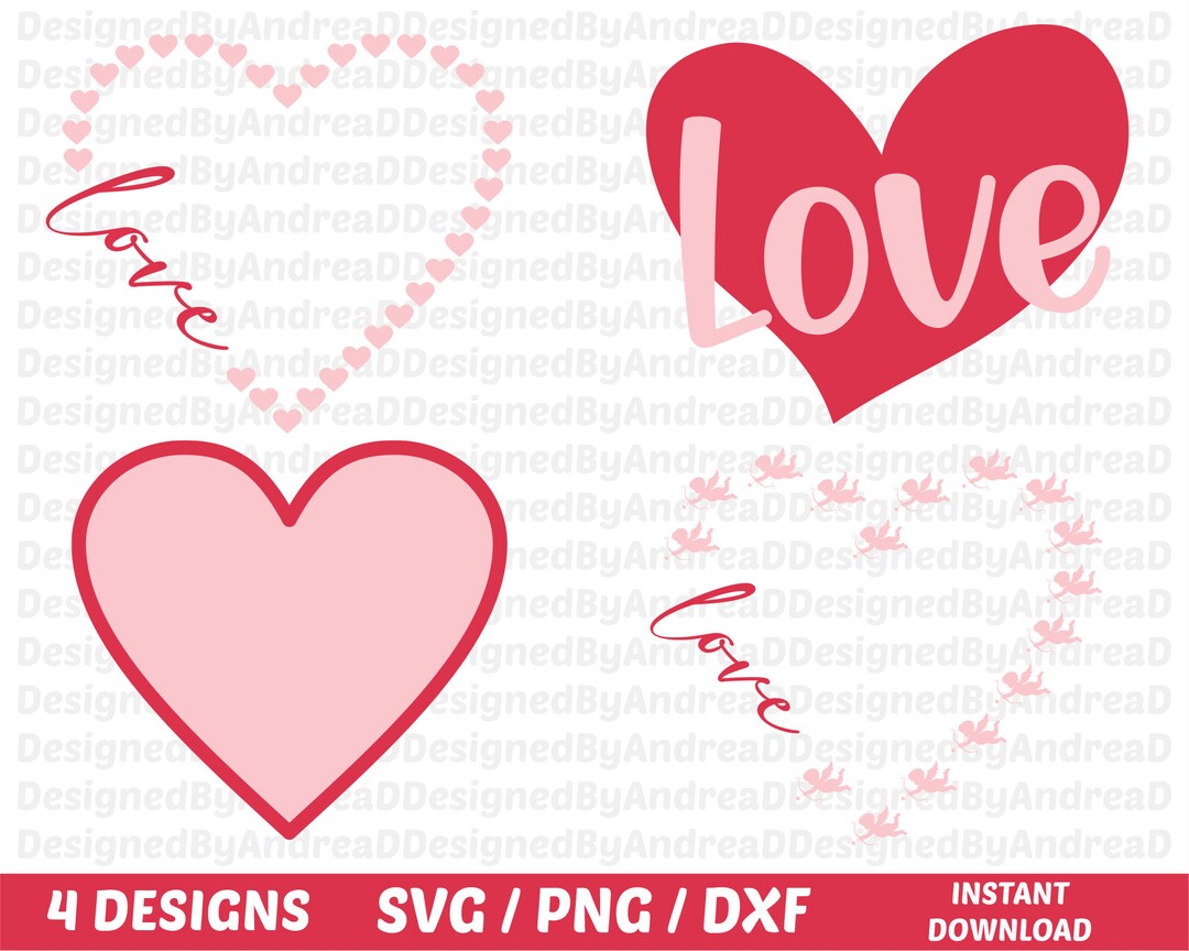 Heart Svg Bundle Pink Heart Svg Love Svg Bundle Valentines - Etsy Australia