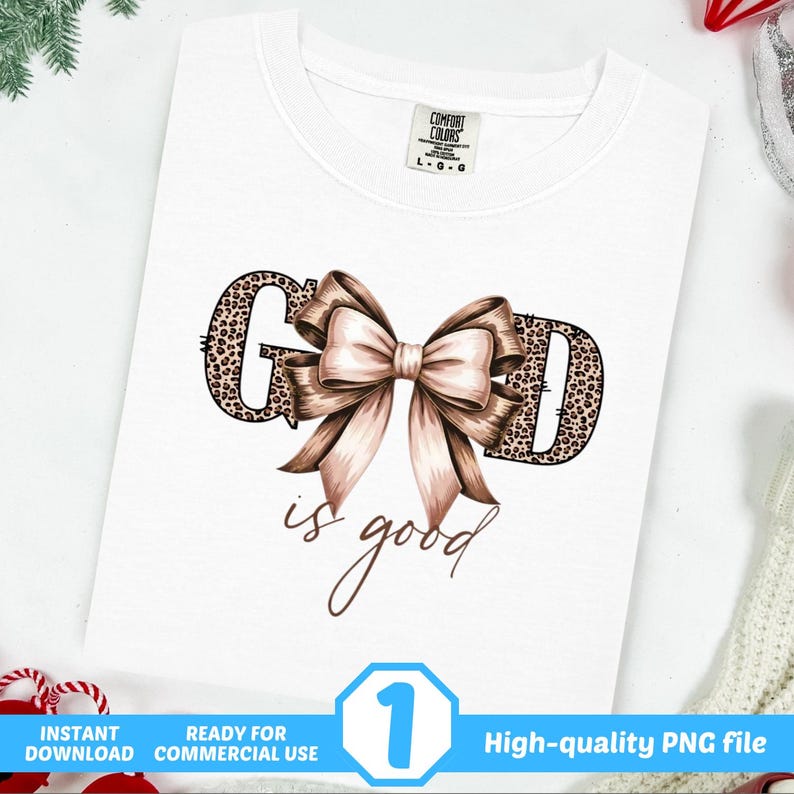 God is Good Png, Leopard Coquette Bow, God, Christian, Religious ...