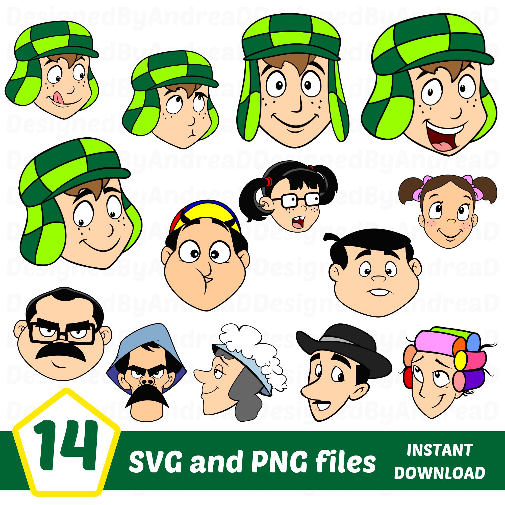El Chavo Del Ocho Svg, El Chapulin Colorado Svg, Png Bundle ...
