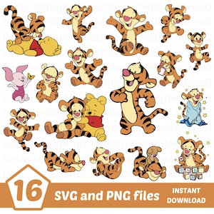 Baby Tigger SVG, Tigger Png, Svg Files for Cricut, Png Bundle ...