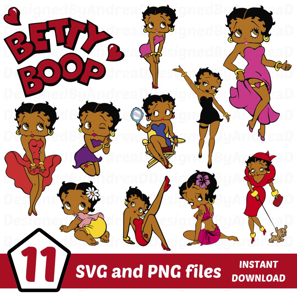 Black Betty Boop Svg, African American Betty Boop Svg, Png Bundle ...