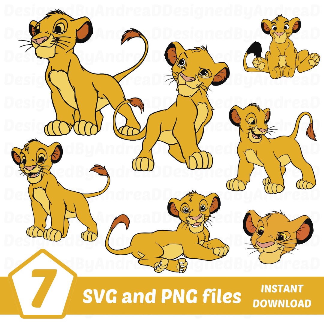 Baby Lion King Svg, Simba Svg, Simba Png, Svg Files for Cricut, Png ...