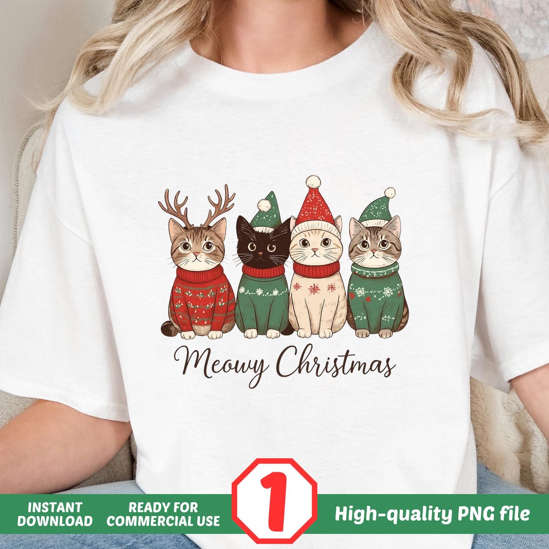 Santa Cats Png, Christmas Cat Png, Cute Cat Png, Cute Kitten Png, Merry ...