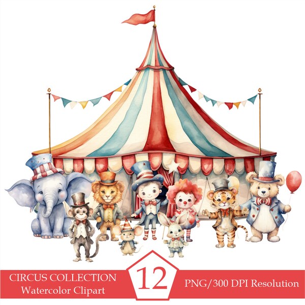 Circus Clipart - Etsy