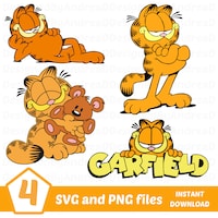 Garfield Svg - Etsy