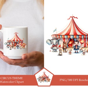 Watercolor Circus, Circus Clowns Png, Circus Animals, Circus Theme Png ...