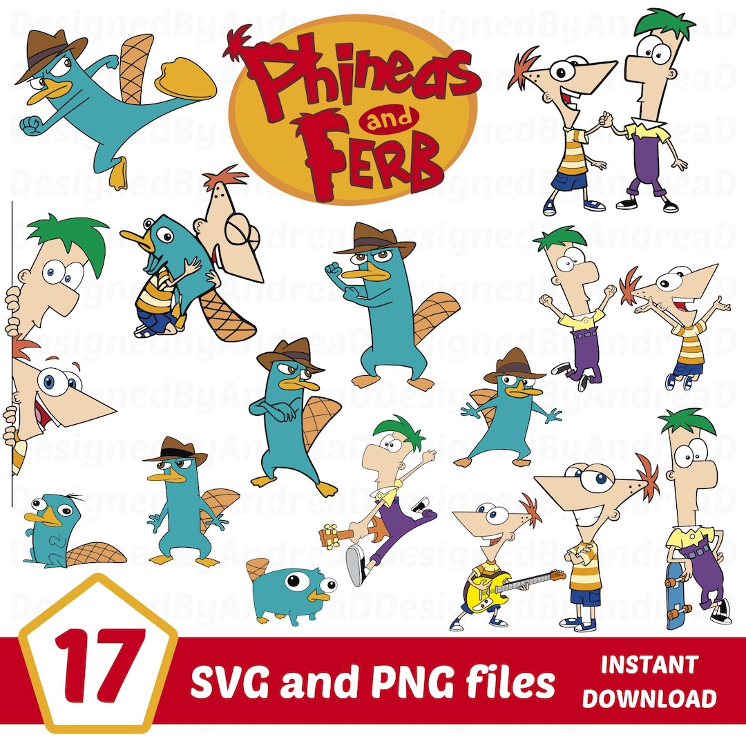 Phineas and Ferb Svg Bundle, P Agent Svg, Png Bundle, Sublimation ...