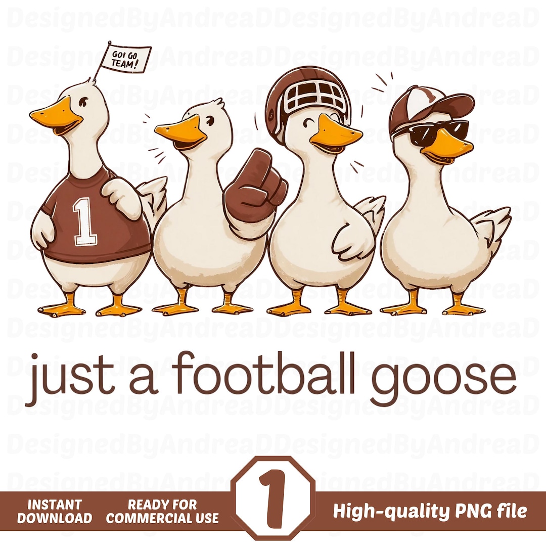 Football Goose Png, Funny Silly Goose, Retro Football Png, Football ...