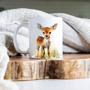 Watercolor Deer Clipart Baby Deer Png Woodland Animals PNG - Etsy