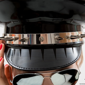 Latex Spiked Military Hat - Etsy