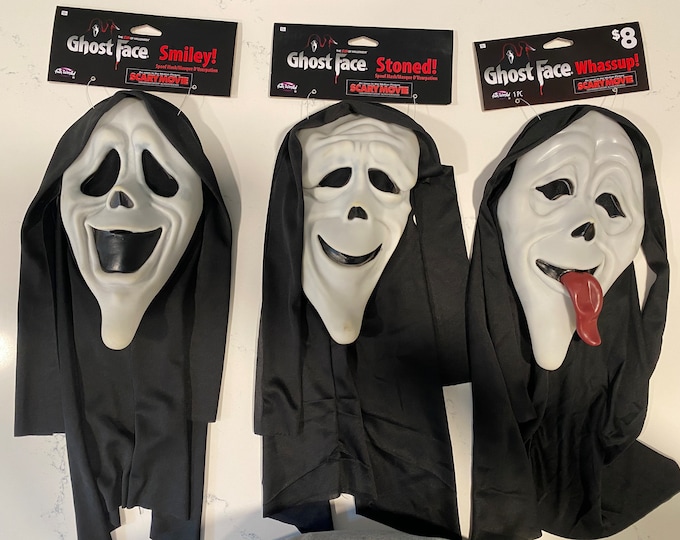Scary Movie Ghostface Scream Ghost Face 3 Mask Collection Set RARE - Etsy