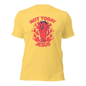 Not Today Jesus Retro Devil T-shirt, Retro Vintage Shirt, Funny Devil ...