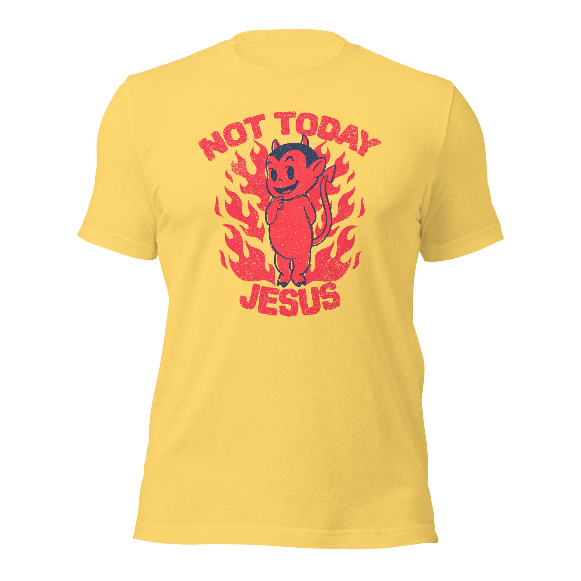 Not Today Jesus Retro Devil T-shirt Funny Devil Unisex - Etsy