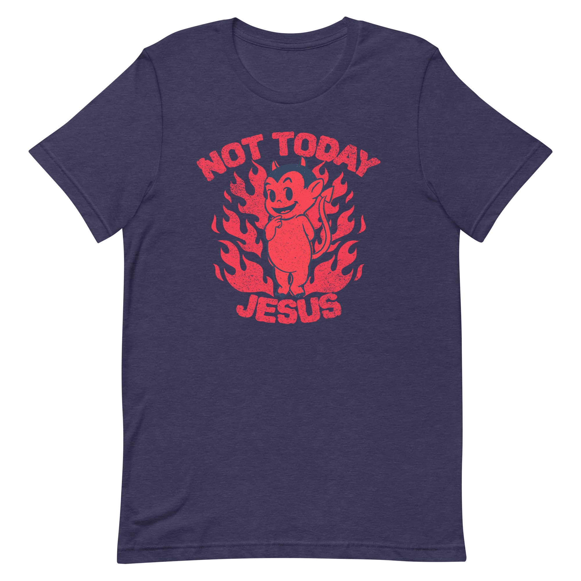 Not Today Jesus Retro Devil T-shirt Funny Devil Unisex - Etsy