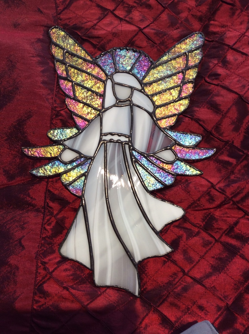 Stained Glass Angel. Guardian Angel Sun-catcher - Etsy