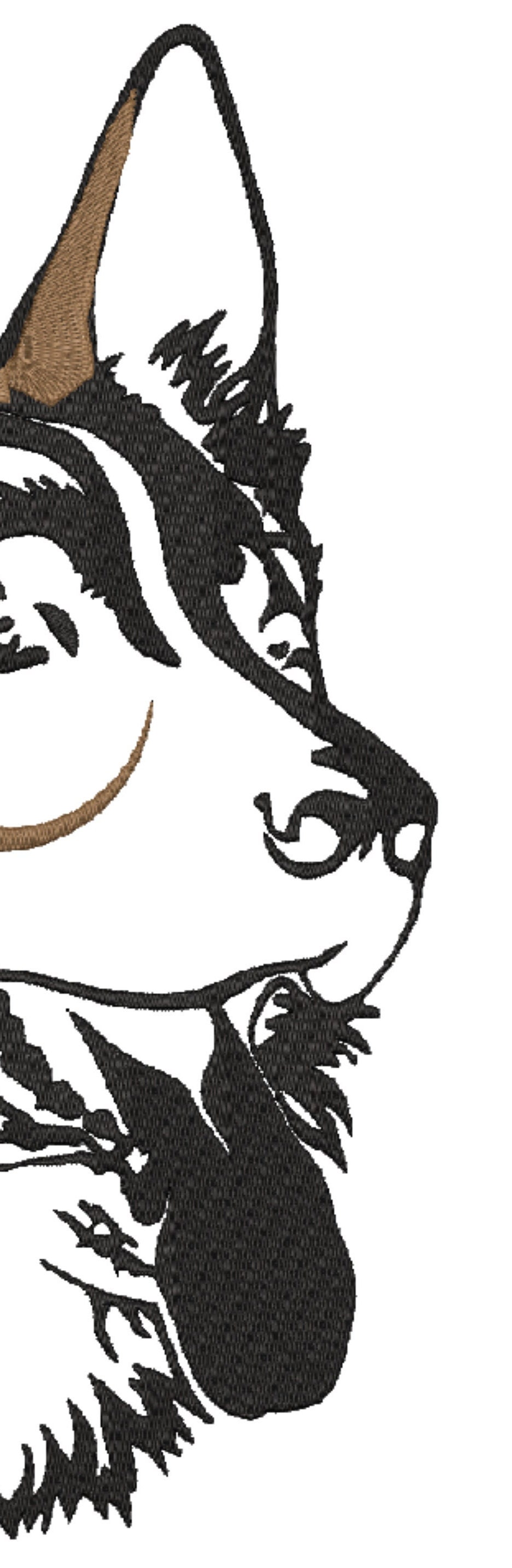 Machine Embroidery File German Shepherd Pattern - Etsy