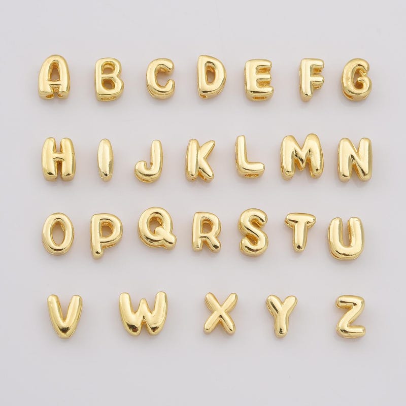 Gold Bubble Letters - Etsy