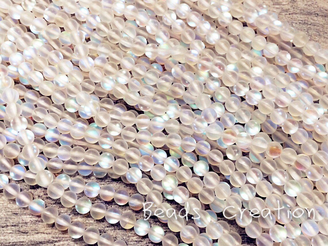 MOONSTONE Bead, Frosted Frozen Blue Fire Rainbow Moonstome Beads ...