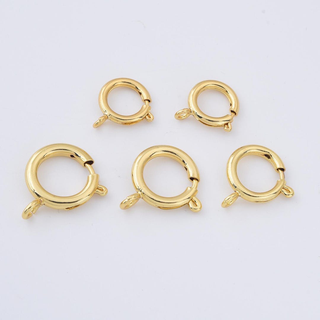 Gold Filled Clasps, Spring Ring Jewelry Findings for DIY Necklace ...