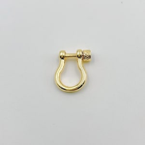 18K Gold Screw Clasp Lock, Anchor Shackle, Gold Bracelet Clasps, Anchor ...