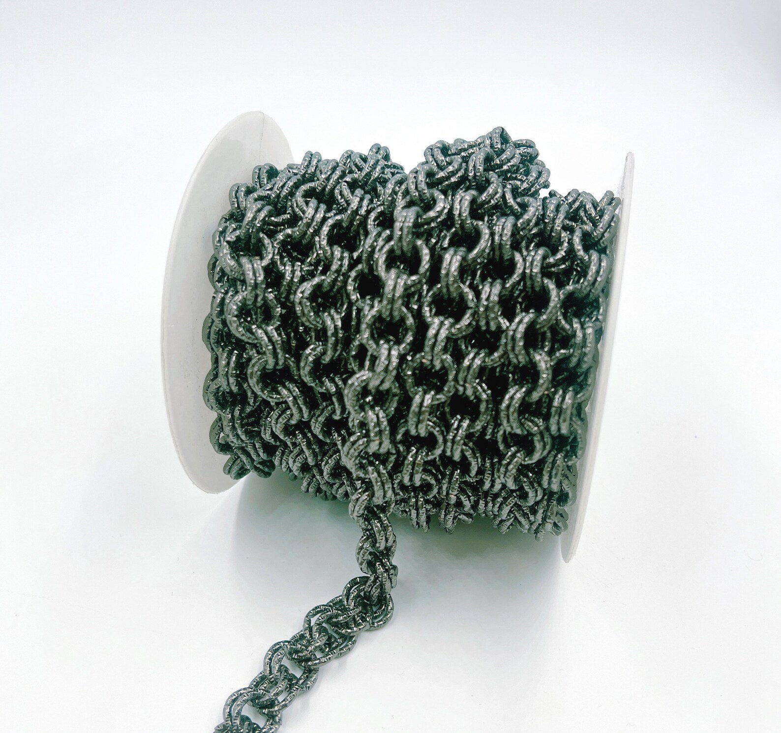 Double Ring Chain by Yard Rolo Chain by Foot Wholesale Bulk - Etsy