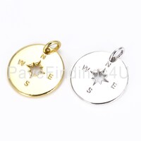 Compass Charm - Etsy