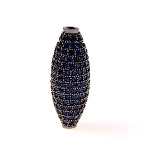 Oval Spacer Beads, Oval Connector, Round Shape Beads, CZ Micro Pave ...