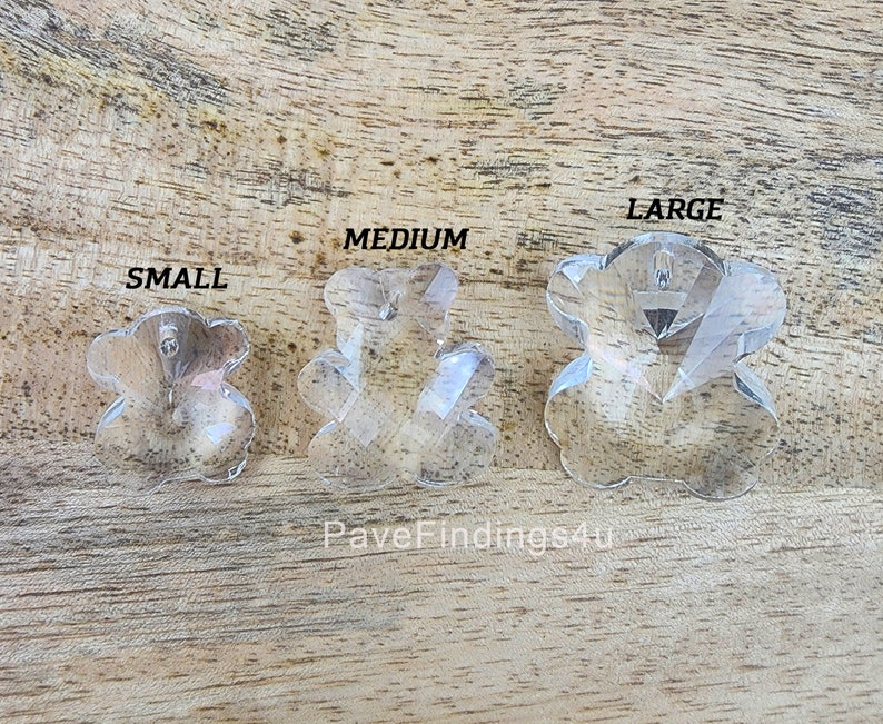 Bear Shaped Crystal Clear Glass Crystal Bear Glass Loose - Etsy